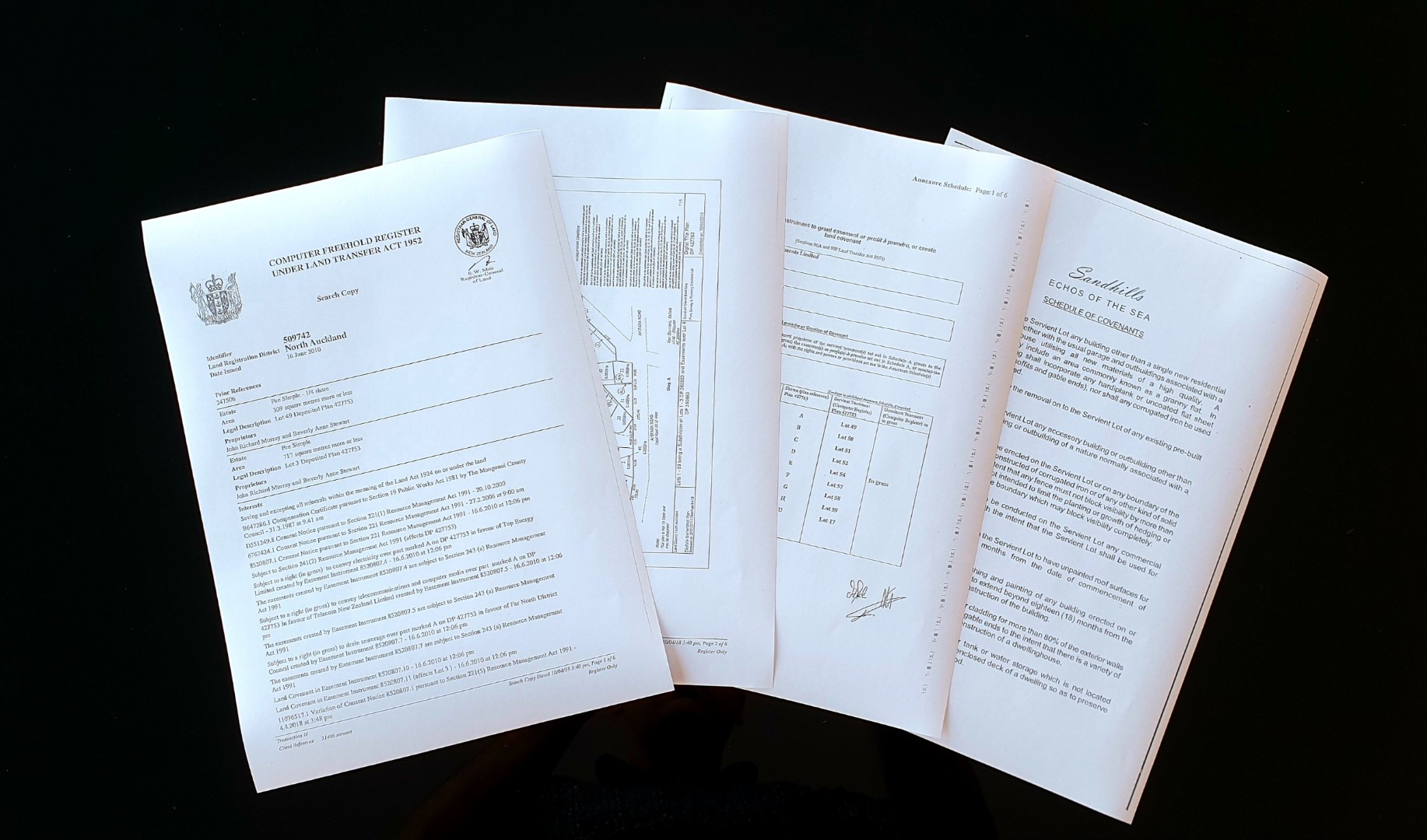 What are Titles, Covenants & Consent Notices?